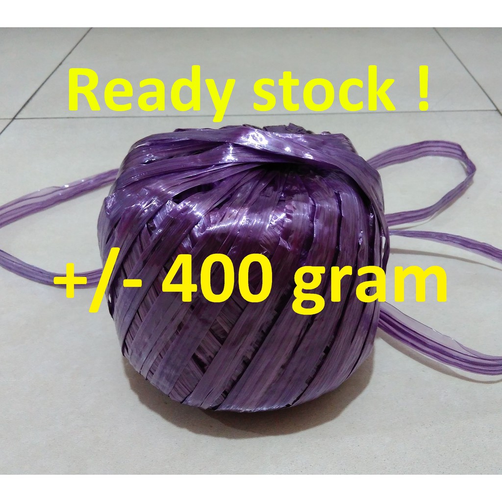 Tali Plastik Rafia Warna Ungu Gulungan Besar utk ikat mengikat jahit ...