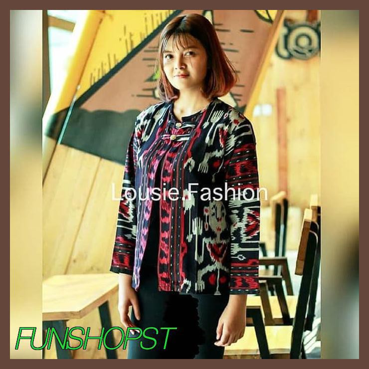 Jual TENUN IKAT ETNIK ETHNIC ETNIC ASMAT OUTER CARDI BATIK BLAZER ...