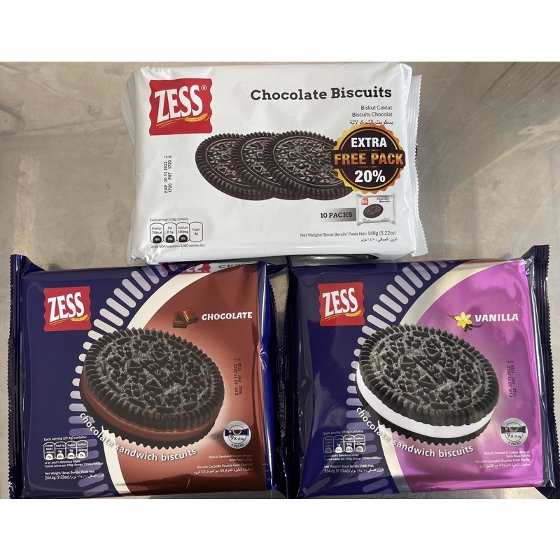 Jual Zess OREO Biskuit Sandwich Coklat / vanilla | Shopee Indonesia