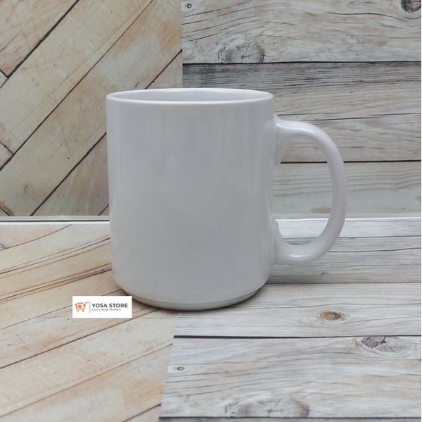Jual Mug Kopi Keramik Putih Polos 300ml 10 x 8cm - 1 Pcs | Shopee Indonesia