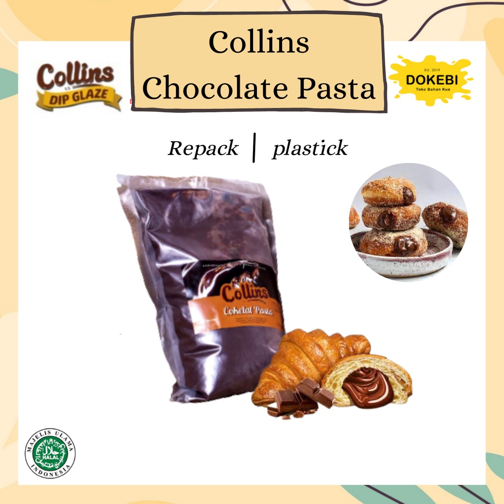 Jual COLLINS SELAI COKLAT PASTA 1KG / Selai Cokelat Isian Olesan ...