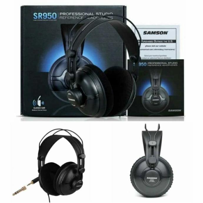 Jual SAMSON SR950 - Professional Studio Reference Headphones Cable 2.5M ...