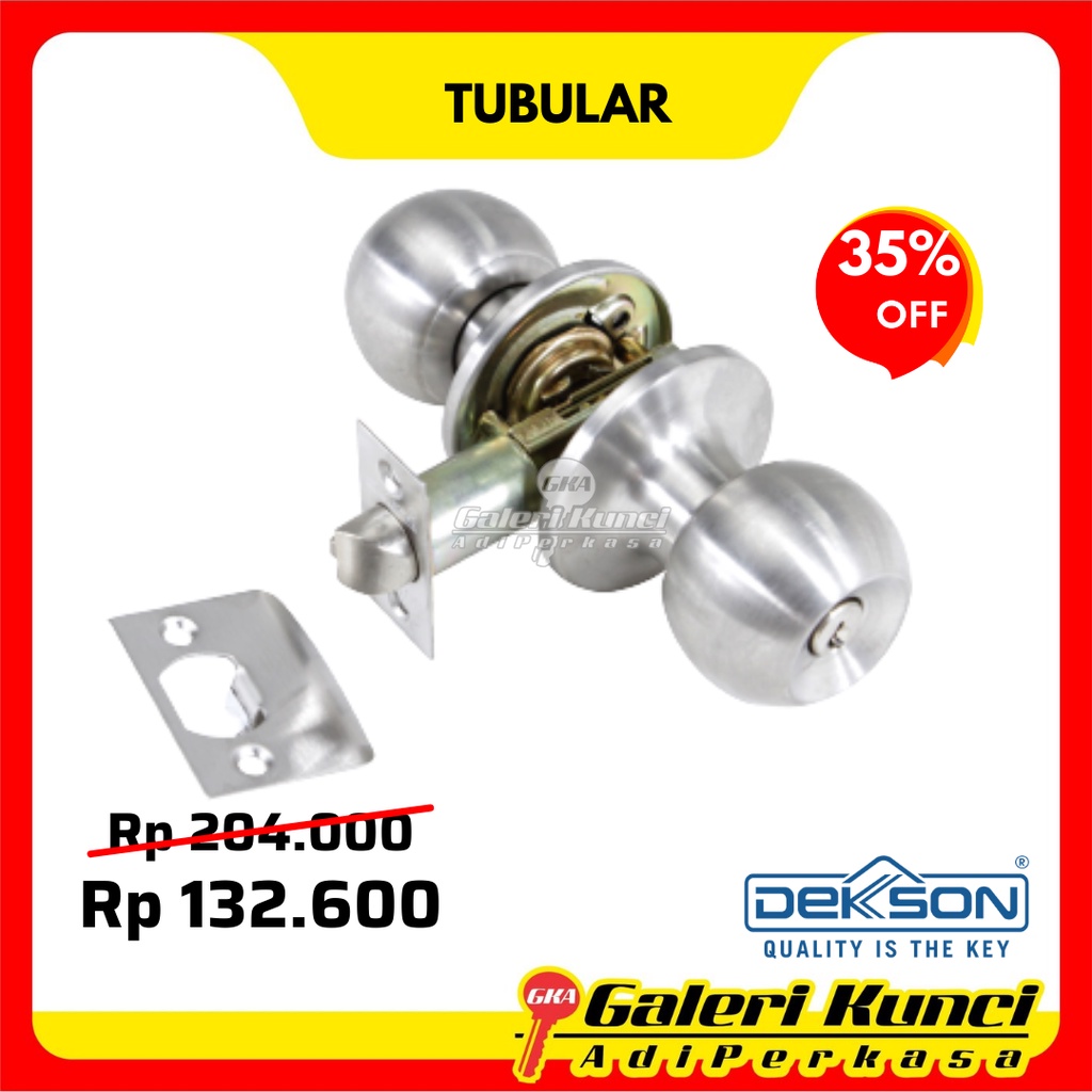 Jual Handle Pintu Dekson Dekkson KCBL 9587 ET SSS Tubular Kunci Bulat ...