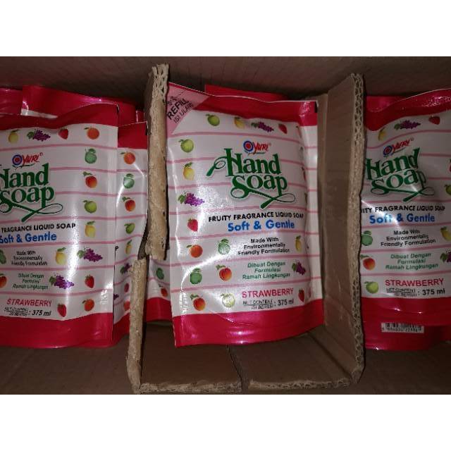 Yuri Hand Soap Pouch Fruit Fragrance Liquid Soap 375ml / Sabun Cuci ...