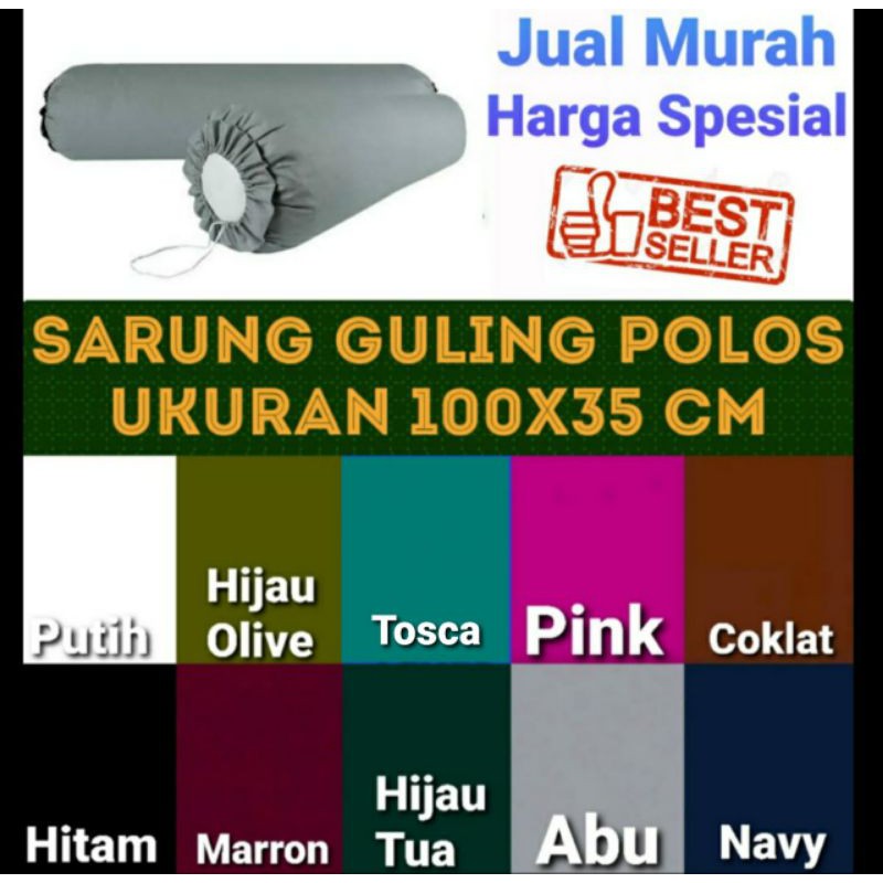 Jual Sarung Guling Polos Termurah Bahan Katun Micro Ukuran 35x100 CM ...
