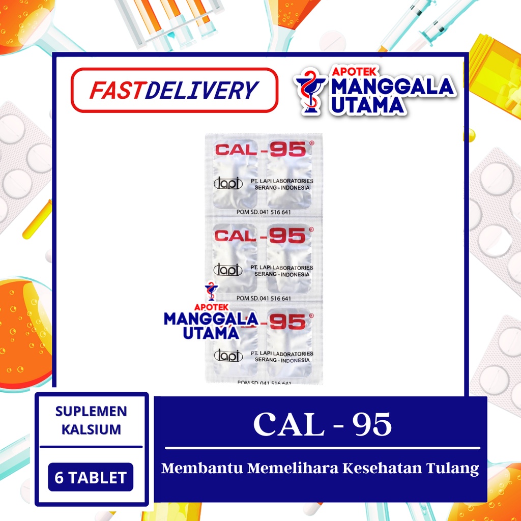 Jual CAL 95 PER TSRIP ISI 6 TABLET | Shopee Indonesia
