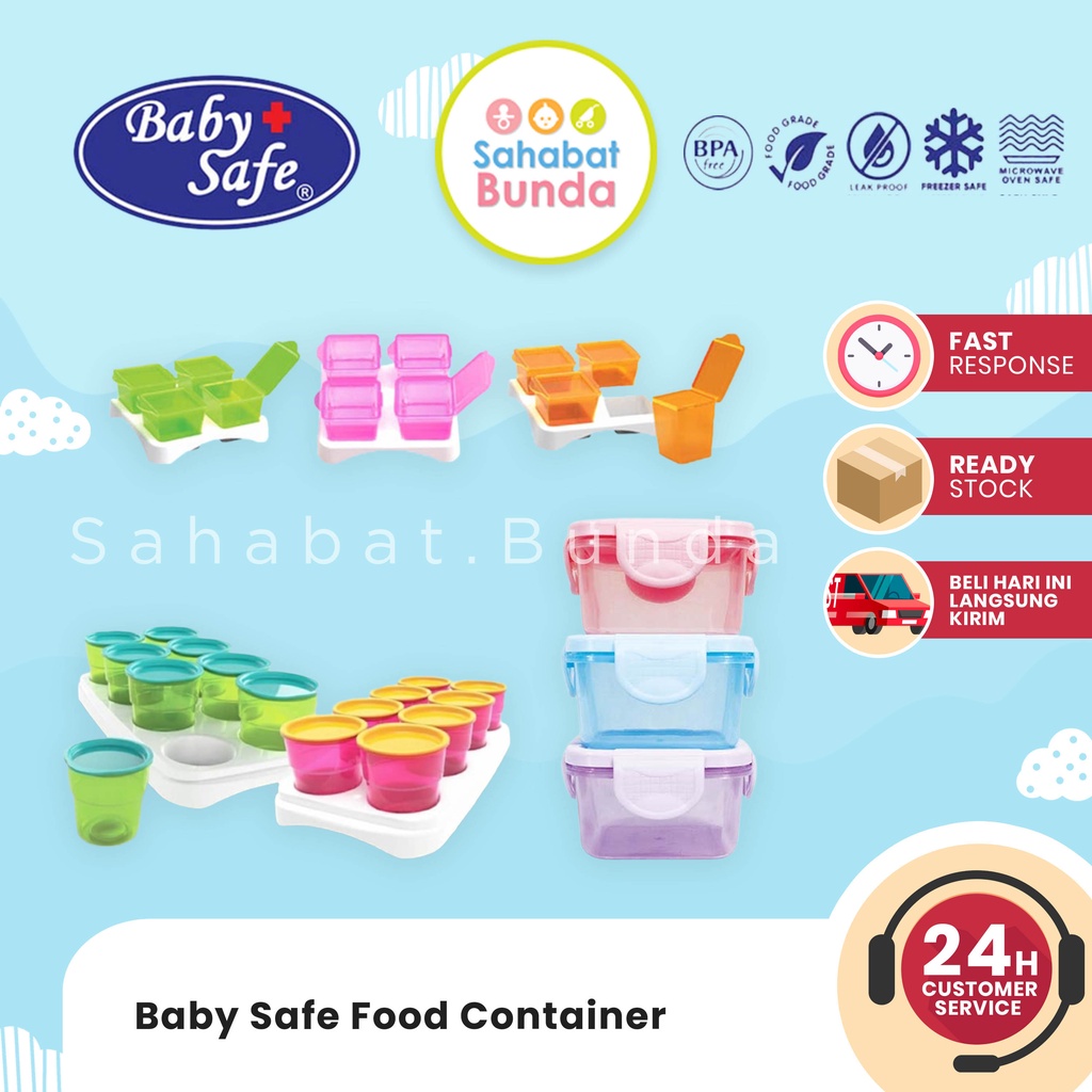 Jual BABY SAFE Food Container Babysafe Multifood Cubes Freezer Pot ...