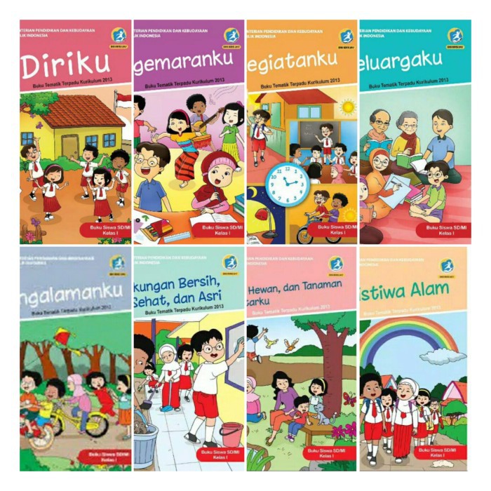 Jual Paket Buku Tematik Sd Kelas 1 Tema 1 Sampai Tema 8 Indonesia