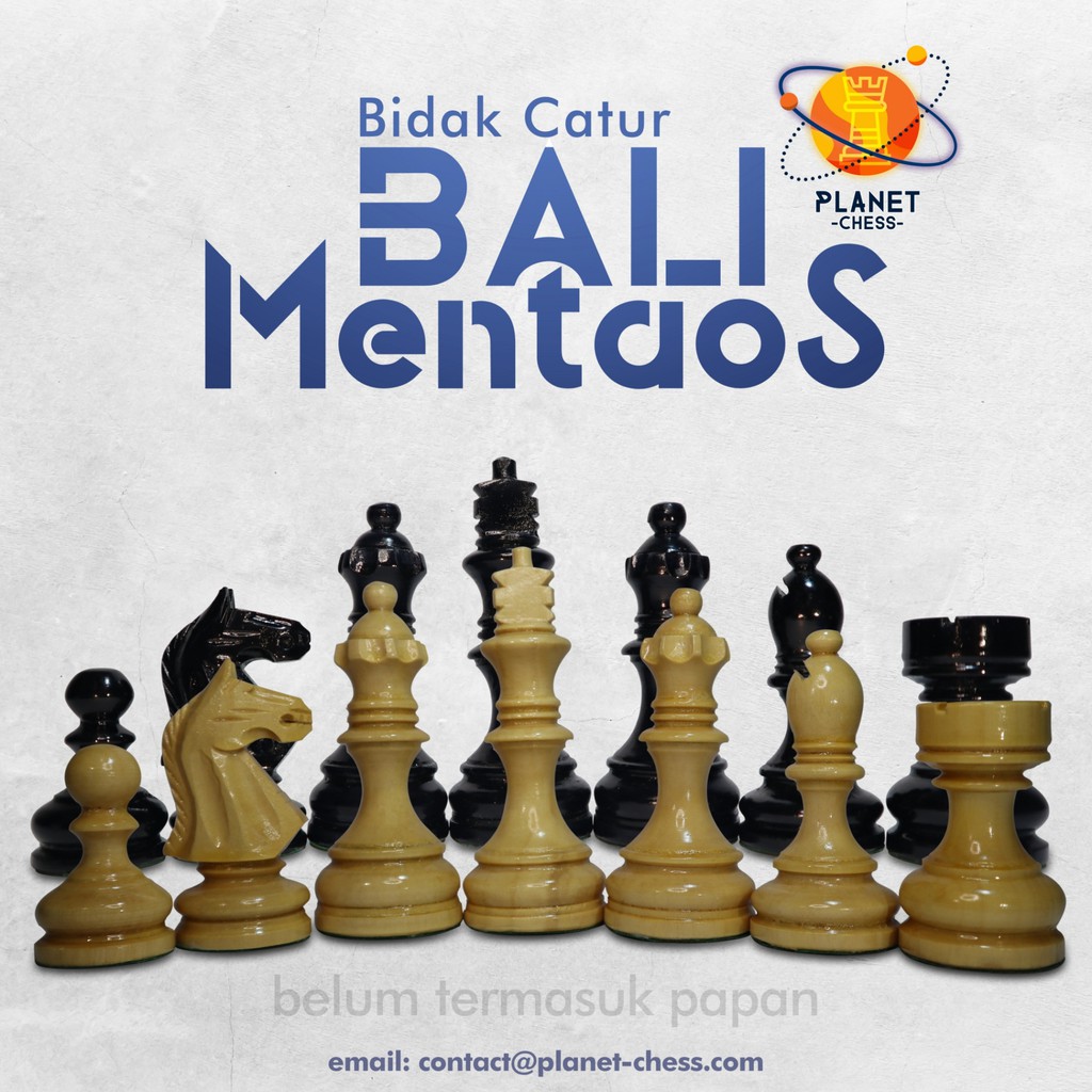 Jual Bidak Catur Kayu Mentaos Model Bali Ekstra Menteri Premium Quality ...
