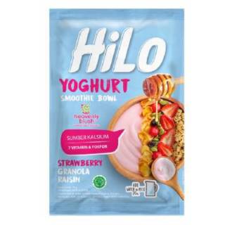 Jual HILO Yoghurt Smootie Bowl Strawberry isi 8 Susu Yogurt Smoothie 30 ...
