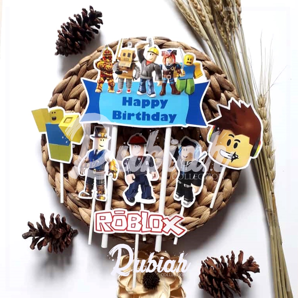 Jual Costum Nama / Foto / Topper Plus Roblox / Hiasan Kue / Cake Topper ...