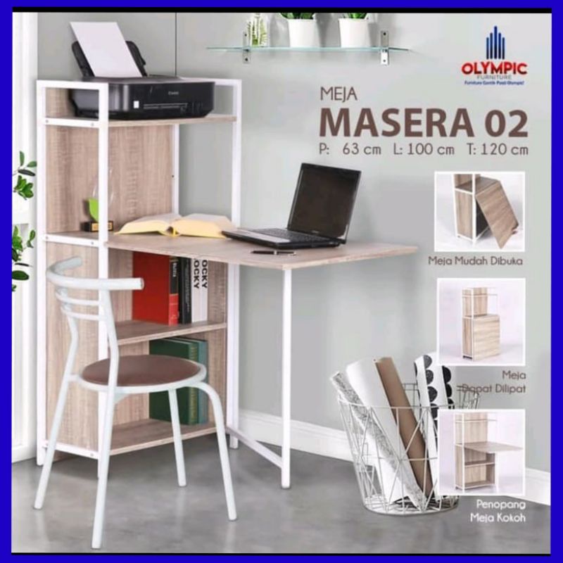 Jual Meja Komputer / meja rangka besi / minimalis / Masera / rak ...