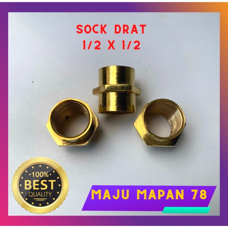 Jual Sock Drat dalam / Double Sock Kuningan ukuran 1/2 X 1/2 | Shopee Indonesia