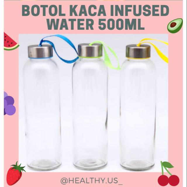 Jual Botol Kaca Infused Water 500ml | Shopee Indonesia