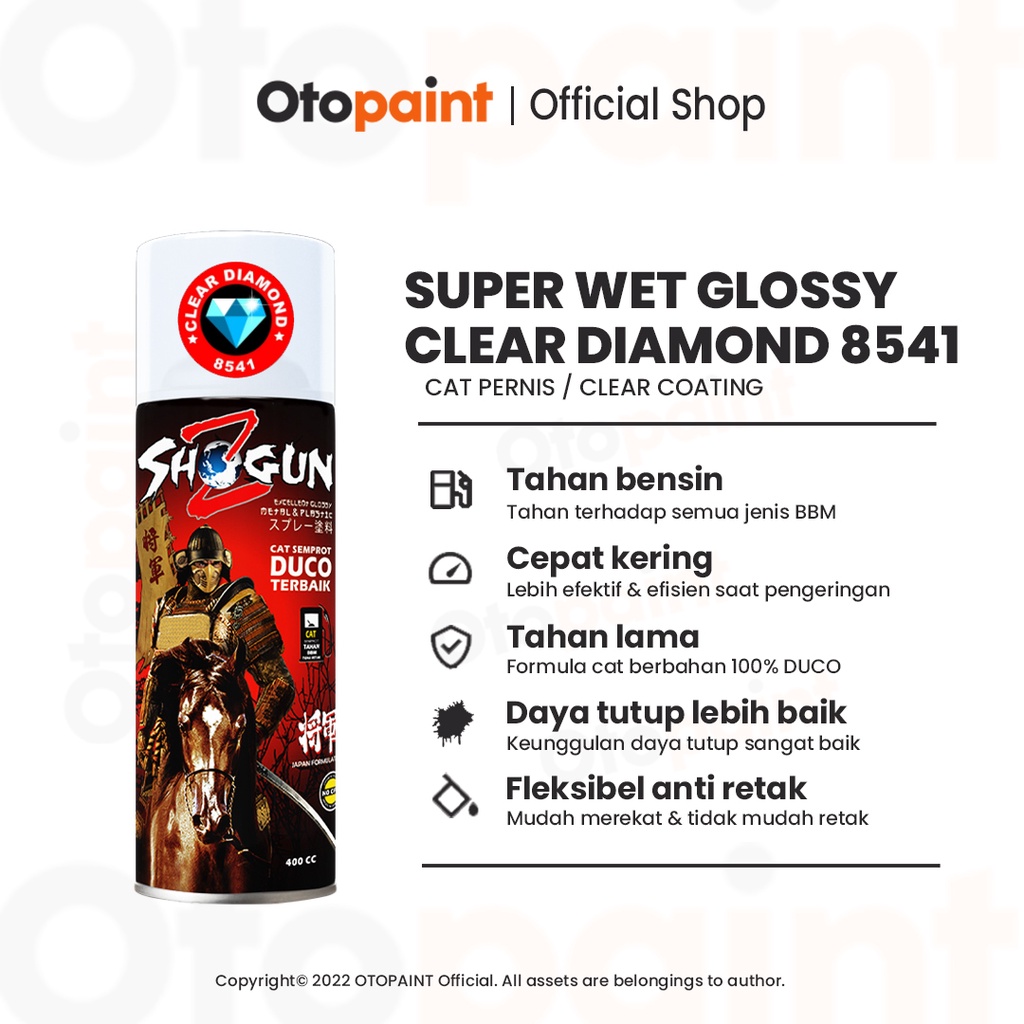 Jual OTOPAINT Cat Semprot Pilox Clear Coating Pernis Mengkilap Wet ...