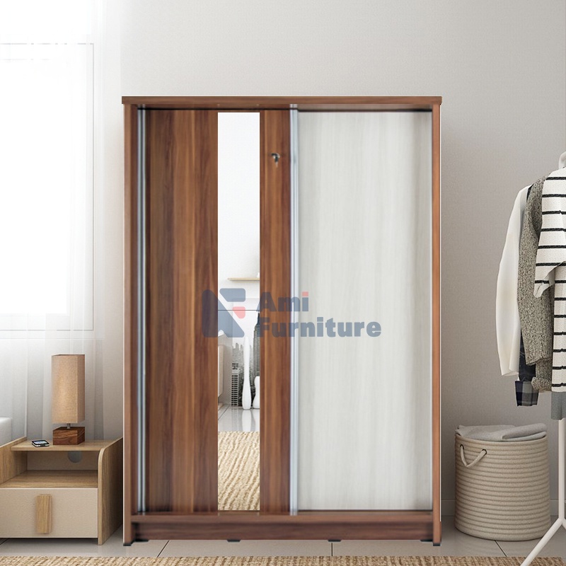 Jual Lemari Sliding 2 Pintu Cermin/Lemari Pakaian 2 Pintu Sliding seri ...