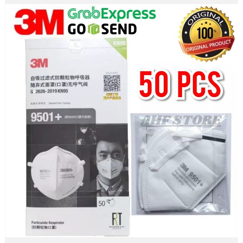 Jual Masker KN95 3M 9501+ Earloop 9502+ Headloop N95 5O PCS BOX ...
