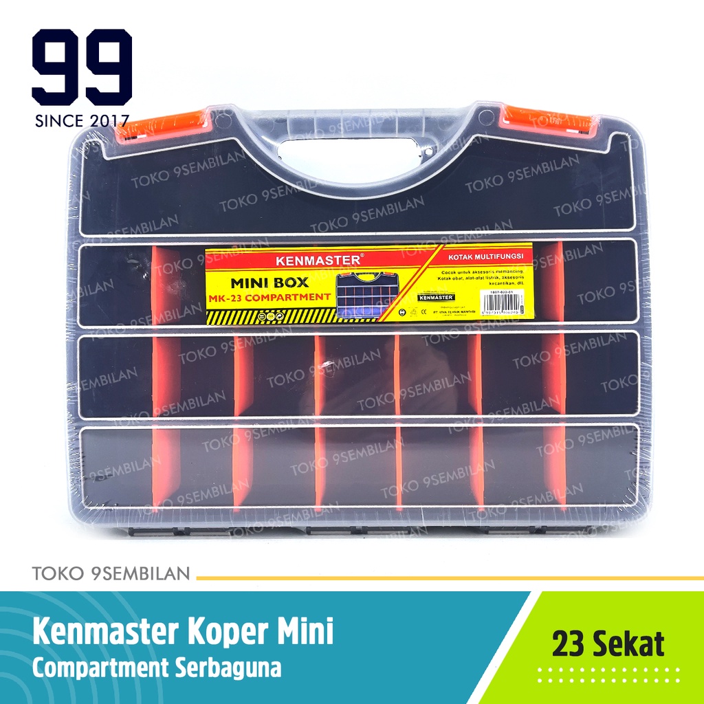 Jual Kenmaster Mini Toolbox Sekat 23 Plastik Tempat Komponen Kotak Mur ...