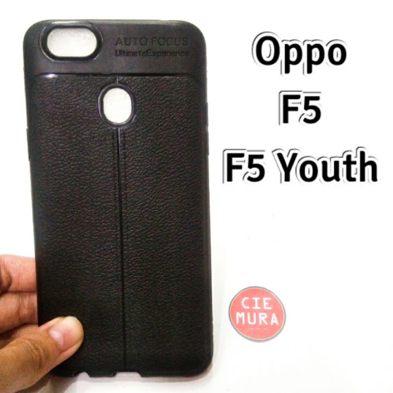Jual CIE Softcase Autofocus Oppo F5 / F5 Youth Leather Case Kulit Auto ...