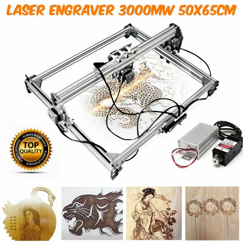 MESIN CNC LASER CUTTING ENGRAVER KAYU KULIT 50X65CM 3000MW | Shopee ...