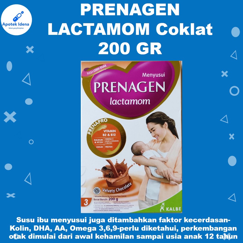 Jual PRENAGEN LACTAMOM Rasa Coklat 200 GR Susu Formula Untuk Ibu ...
