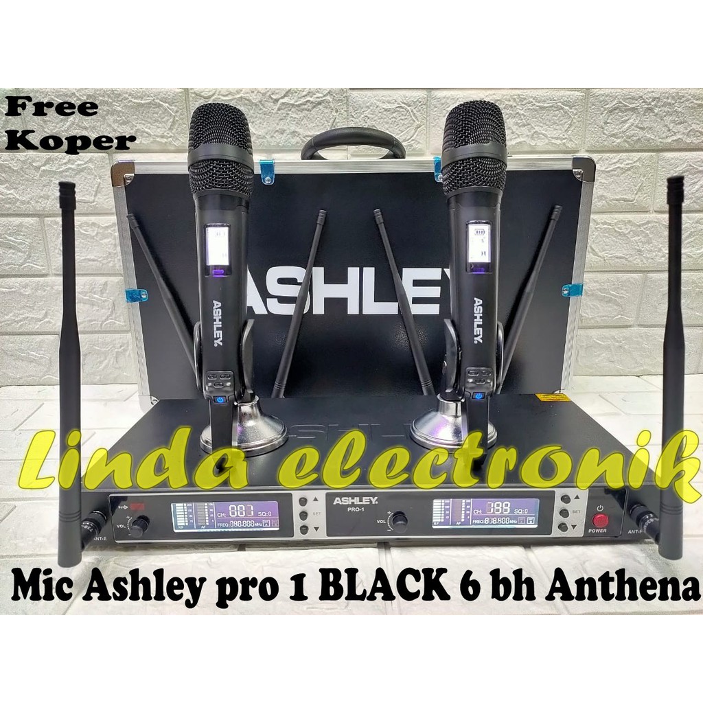 mic wireless ashley pro1 HANDLE ORYGINAL ashley pro 1 BLACK | Shopee ...