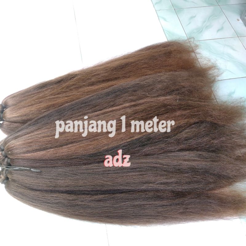 Jual Rambut cemara panjang 90cm-100cm warna oplos pirang | Shopee Indonesia