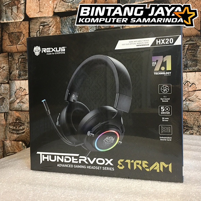 Jual Rexus Headset Gaming Thundervox Stream HX20 - Hitam & Putih ...