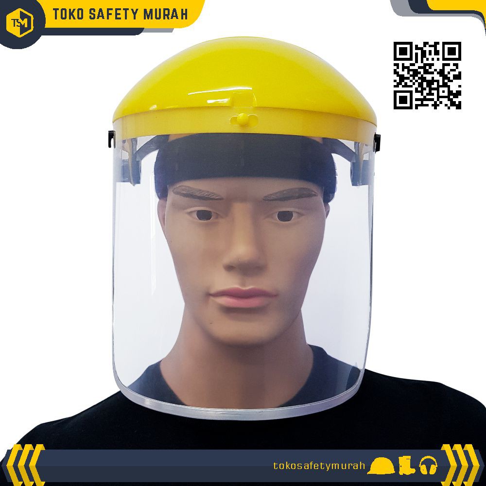 Jual Kedok Las / Faceshield APD Anti Fog / Kuning Face shield Visor ...