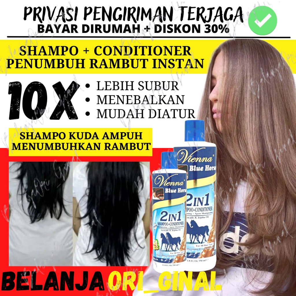 Jual SHAMPO KUDA ORIGINAL VIENNA SHAMPOO CONDITIONER 2IN1 BPOM SAMPO ...