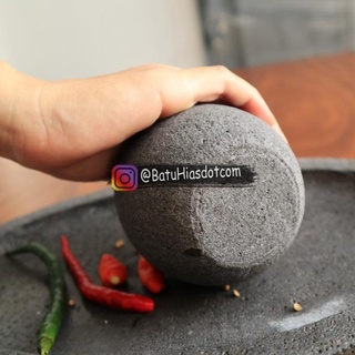 Jual Ulekan Uleg Anak Cobek Khas Padang / Sumatera Batu Lava Asli Super ...