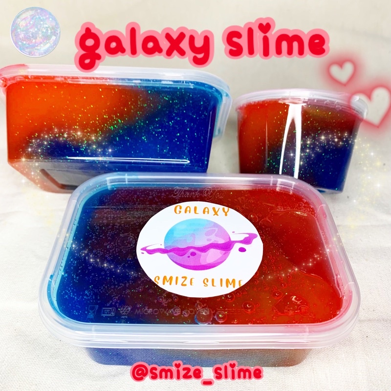 Jual Galaxy Slime 200 cc galaxy luar angkasa slime glitter 2 warna ...