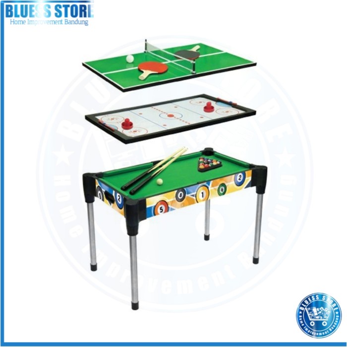 Jual Kiddy Fun Table Pool 3 In 1 Game Table Mini Biliard Air Hockey ...