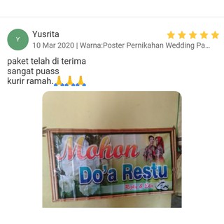 Jual Cetak Spanduk Banner Dekorasi Happy Pre Wedding Pernikahan Anniversary Mohon Doa Restu ...