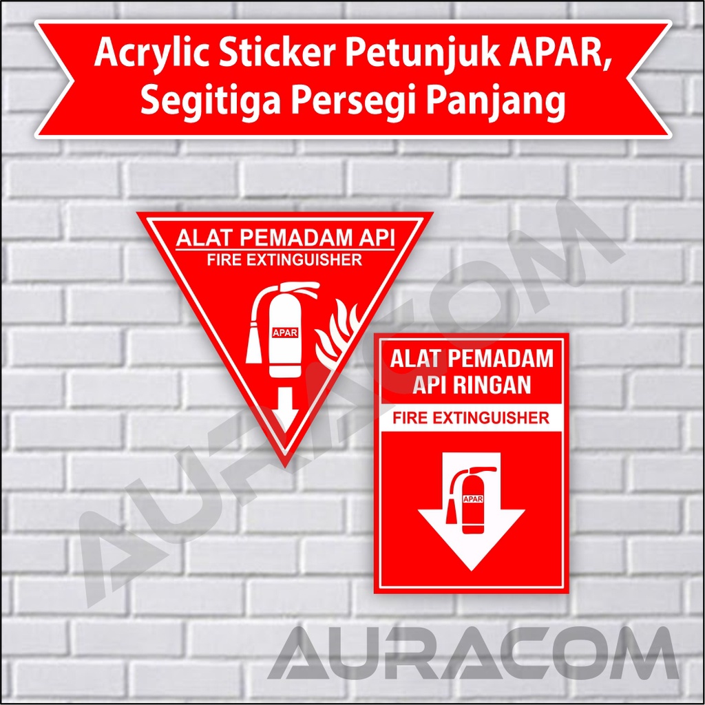 Jual Acrylic Sticker Petunjuk APAR, Segitiga Persegi Panjang | Shopee ...