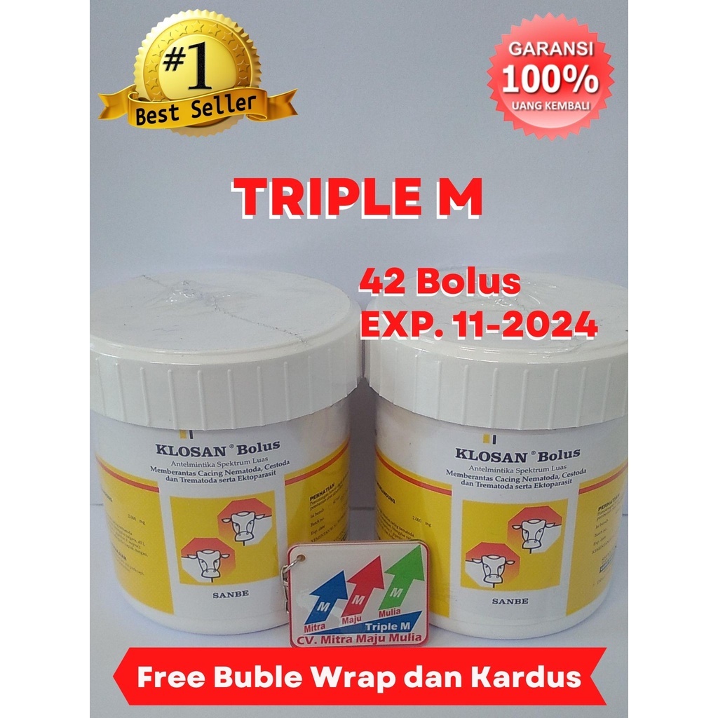 Jual KLOSAN 42 Bolus KLOSAN BOLUS Obat Cacing Spektrum Luas ...