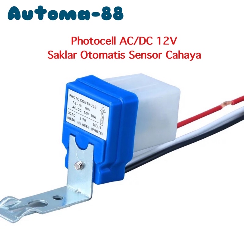 Jual Photocell AC DC 12V Saklar otomatis sensor cahaya 12 Volt 12Vdc 3 ...