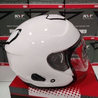 Jual Helm KYT Kyoto R Plain White / KYT Kyoto Solid Putih / Half Face ...