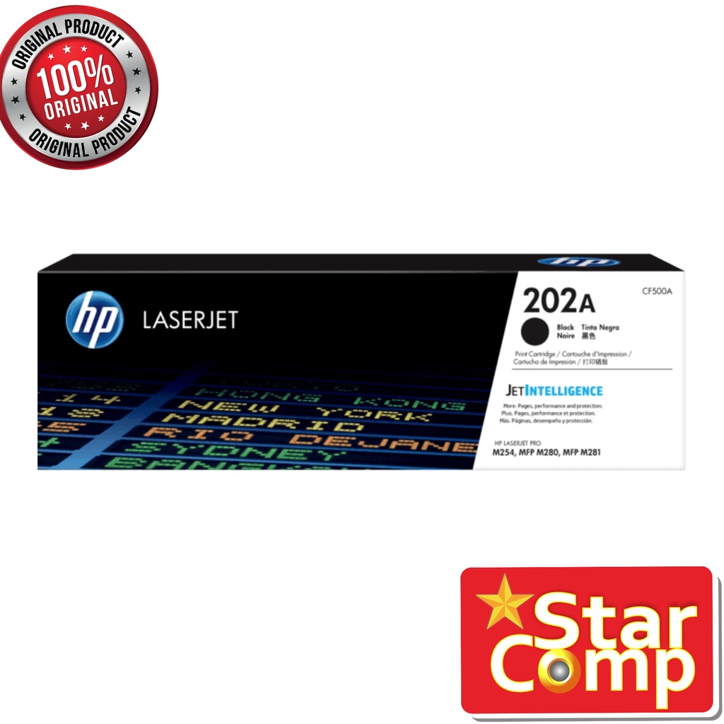 Jual HP LaserJet 202A Black Toner CF500A Original - Hitam | Shopee ...