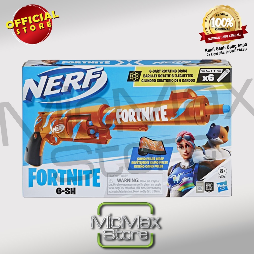 Jual Nerf Fortnite 6-SH 6 SH 6SH Dart Blaster Original F2684 | Shopee ...