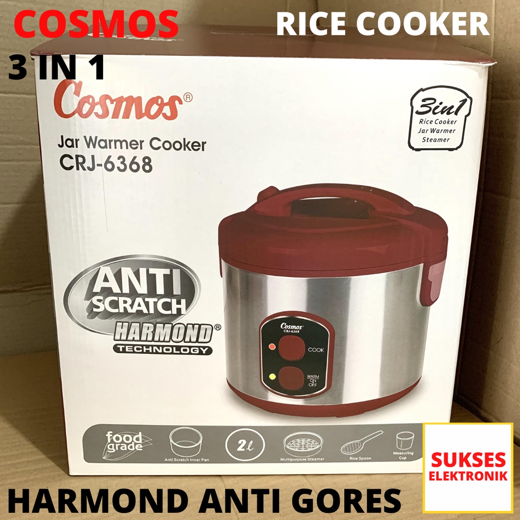 Jual Rice Cooker COSMOS HARMOND STAINLESS CRJ-6368 / Magicom Penanak ...