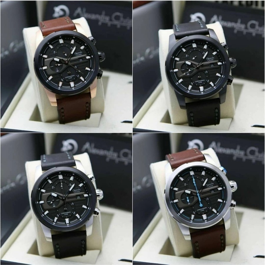 Jual JAM TANGAN PRIA ALEXANDRE CHRISTIE AC 6562 AC6562 LEATHER ORIGINAL ...