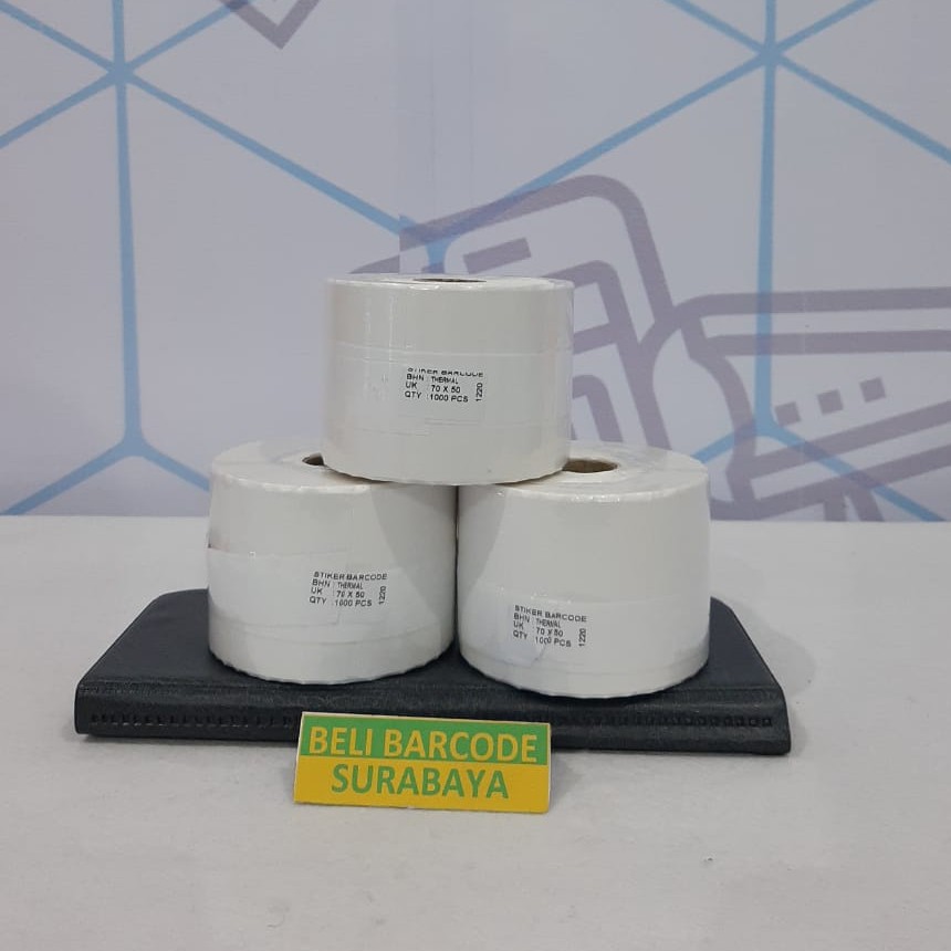 Jual STIKER LABEL BARCODE THERMAL 70X50 | 70 X 50 | 70mm X 50mm BARCODE ...