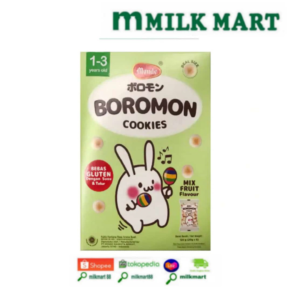 Jual BOROMON COOKIES MIX FRUIT FLAVOUR 120G //MILKMART | Shopee Indonesia