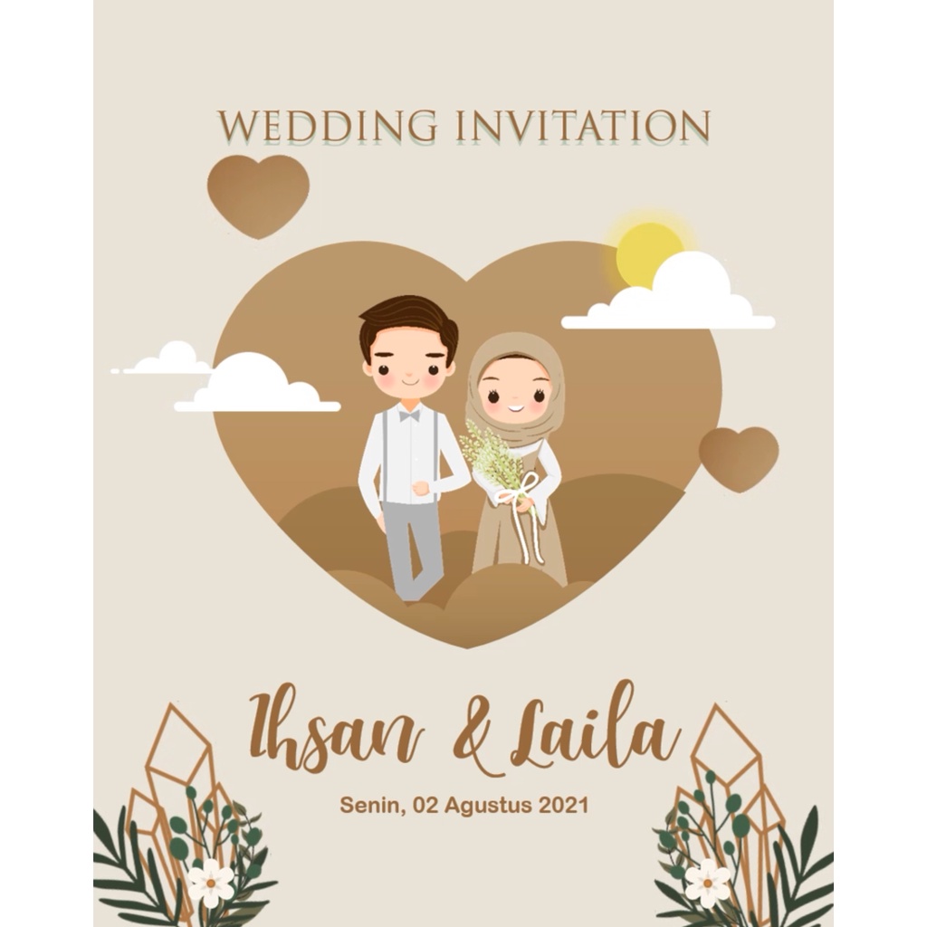 Jual UNDANGAN DIGITAL VIDEO INVITATION PERNIKAHAN WEDDING PREMIUM ...