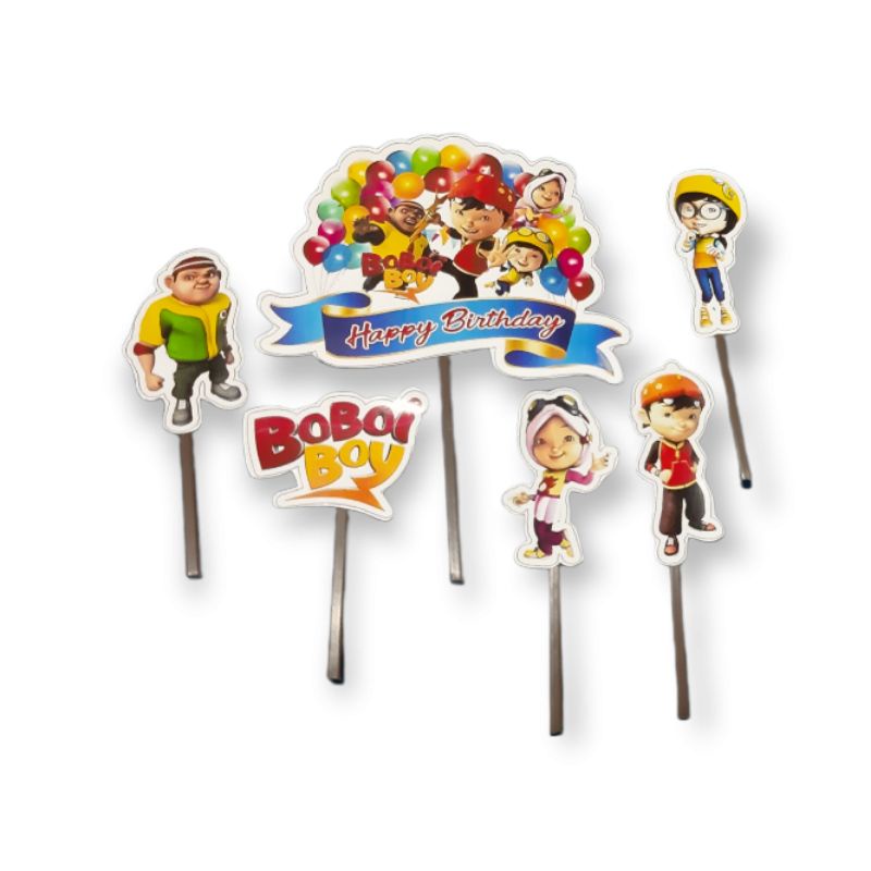 Jual TOPPER KERTAS BOBOIBOY / TUSUKAN KUE MURAH / TOPER MURAH / TOPER ...