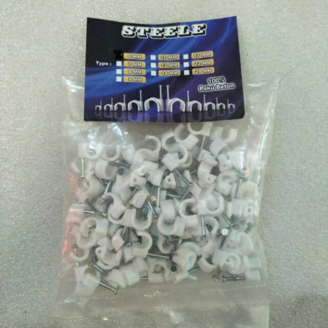 Jual Paku klem kabel no. 6 asli paku beton / klem wayar / klem kabel ...