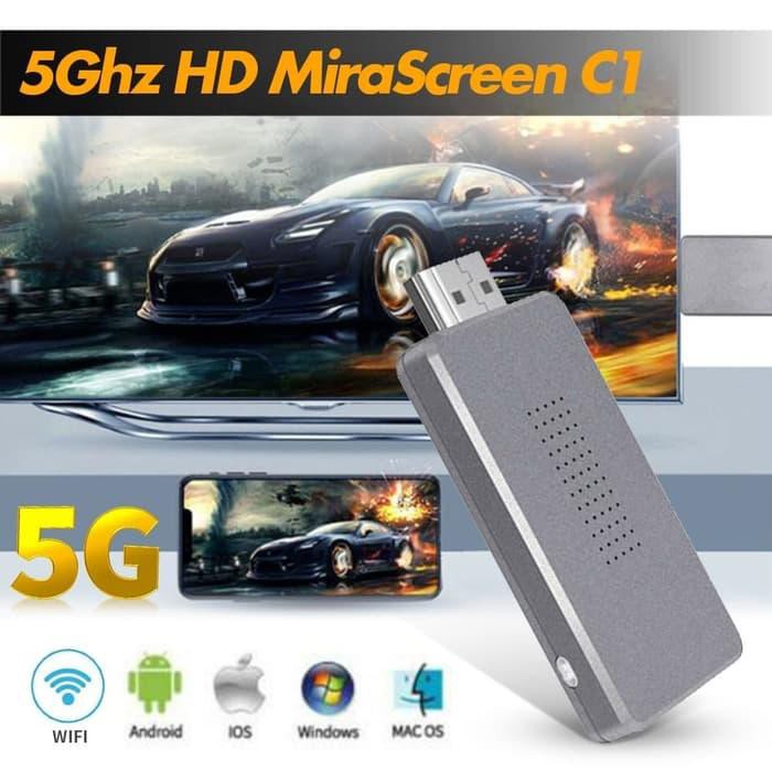 Jual Dijual 5G +2.4G Anycast MiraScreen Wifi Receiver TV Dongle Miracast DLNA C1 Berkualitas ...