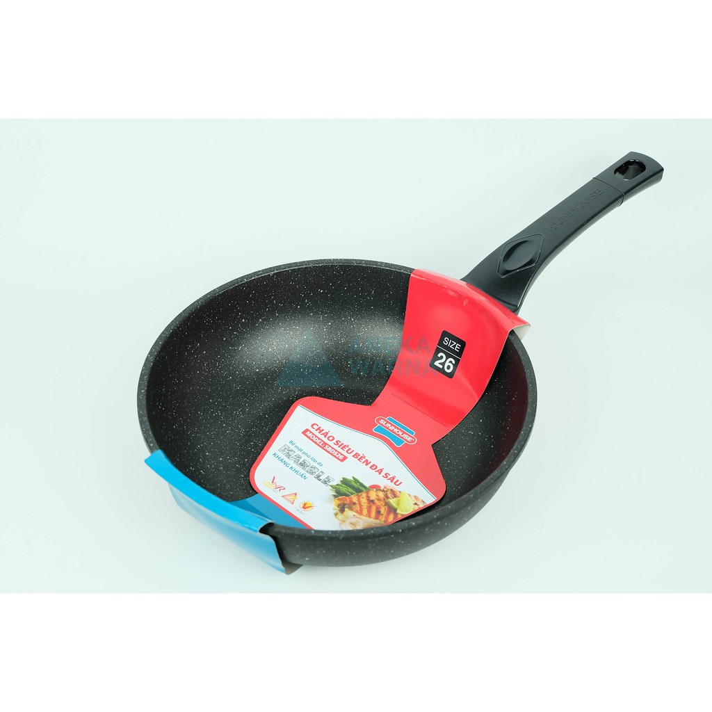 Jual SUNHOUSE - INDUCTION MARBLE FRY PAN 26 CM Indonesia|Shopee Indonesia