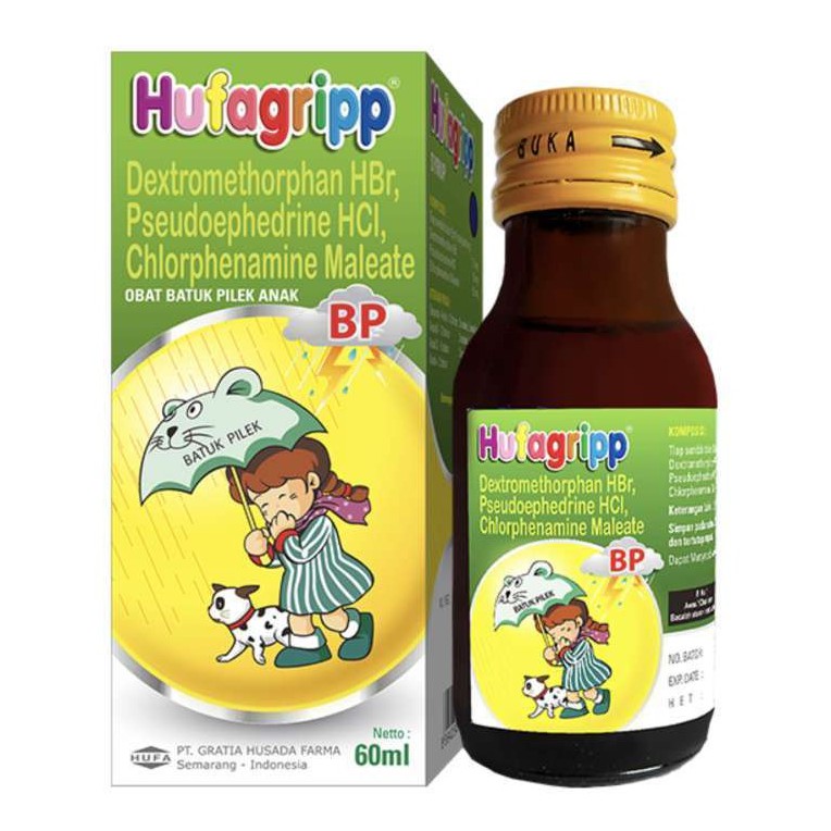 Jual Hufagrip Batuk Pilek 60ml - obat batuk pilek anak | Shopee Indonesia